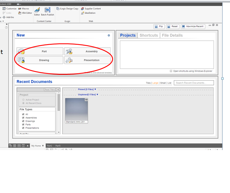 Solved: inventor 2017 My Home > advanced menu missing - Autodesk Community