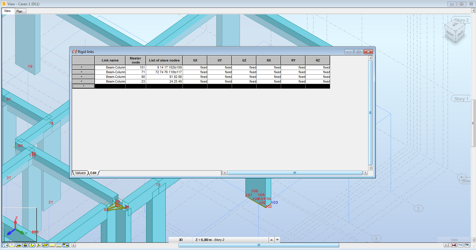 Solved: How to model a column with offset beams in opposite directions ...