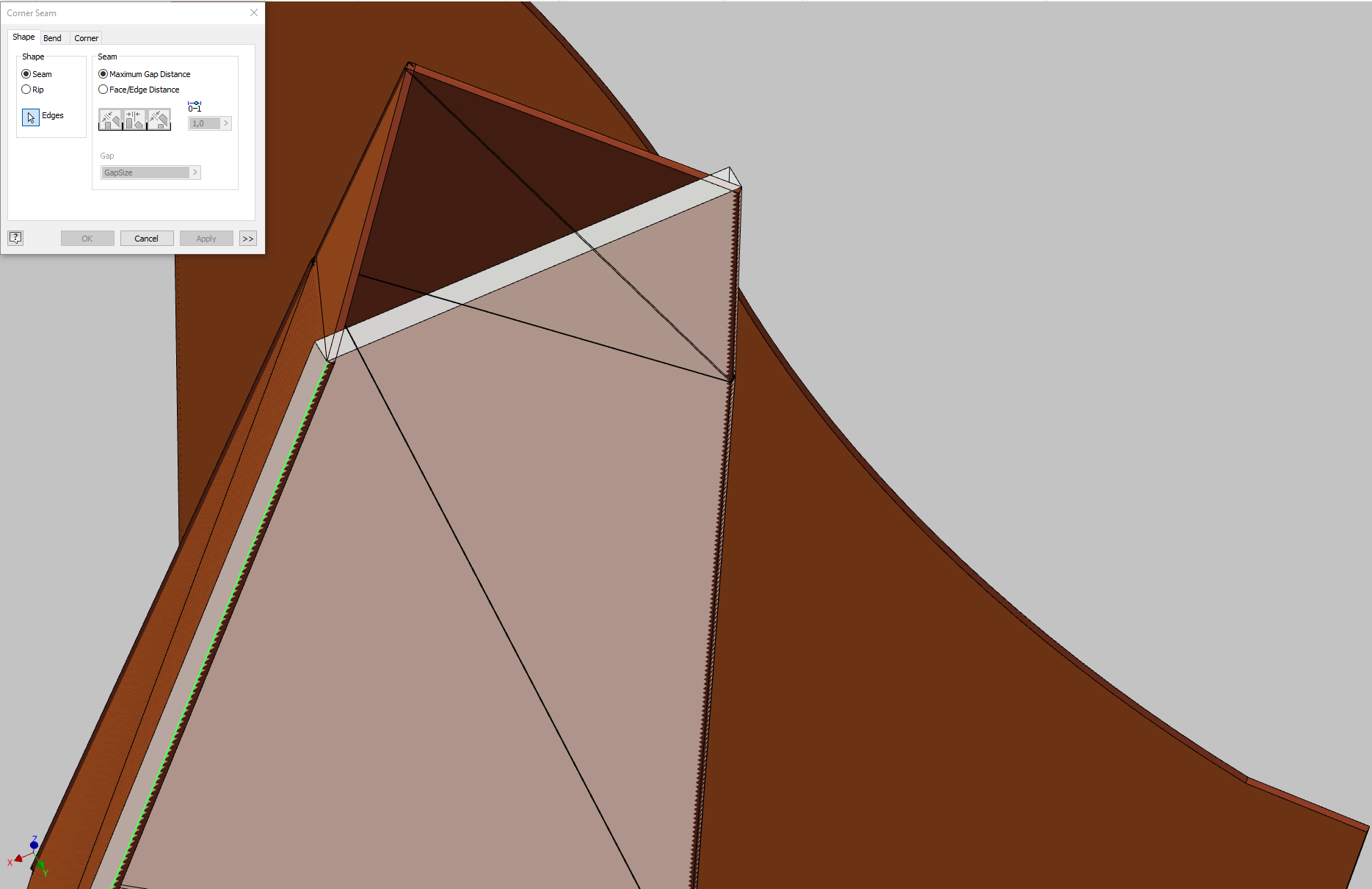 Solved: Corner seam between two solids IV2018 - Autodesk Community