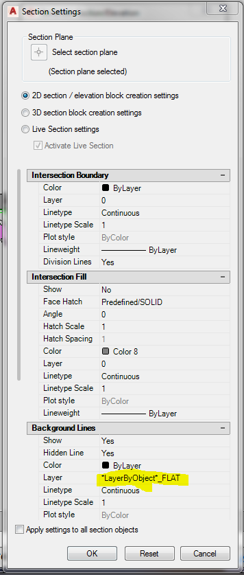 Problem With Block Reference Layer Color Using Sectionplanetoblock Command Autodesk Community