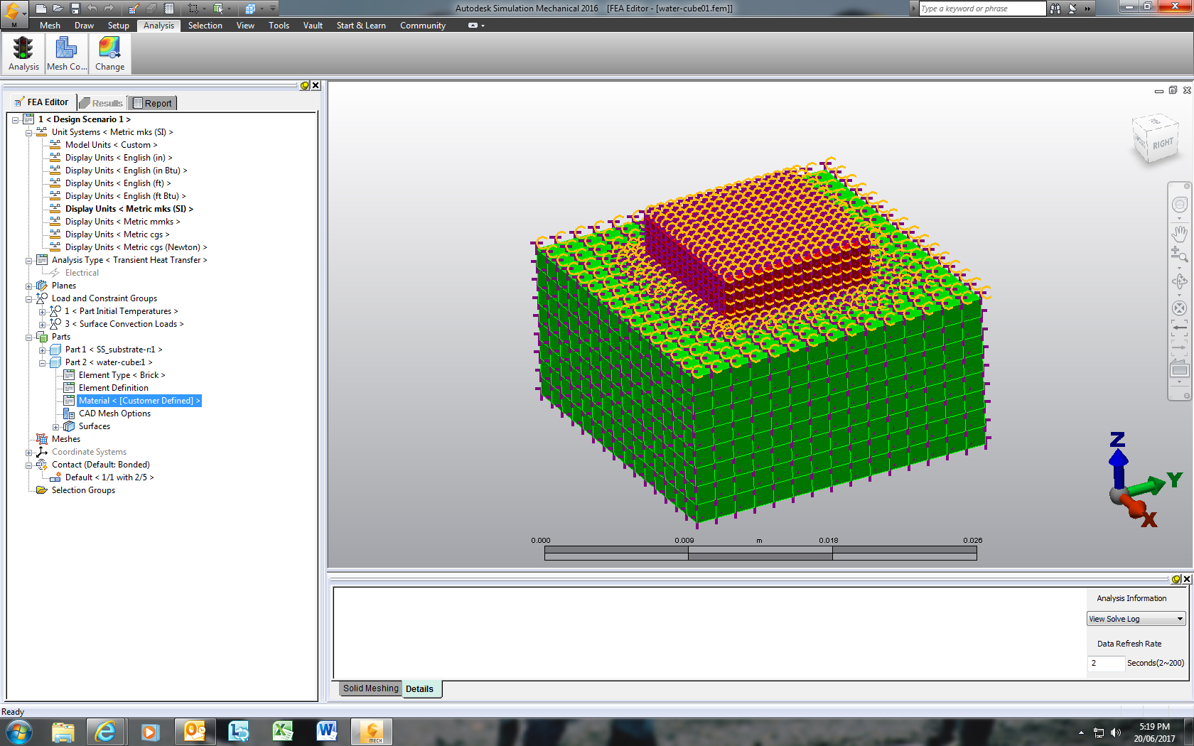 Solved: Transient thermal analysis of water freezing - failed - Autodesk Community