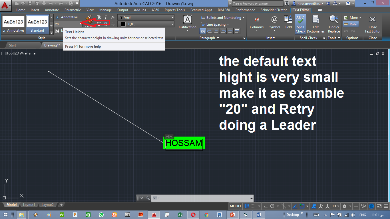 Text isn't showing after I do a leader - Autodesk Community