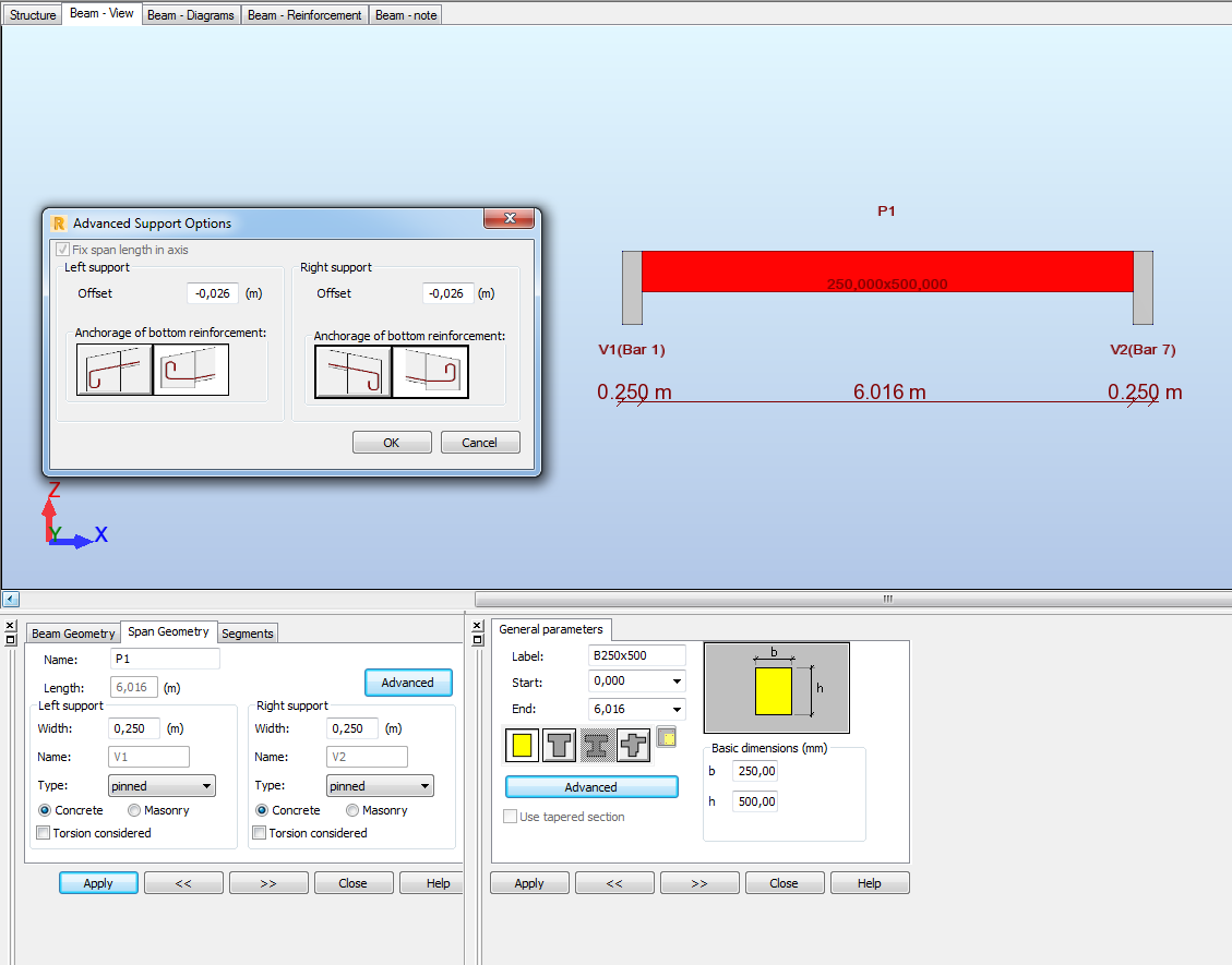 Solved: RC BEAM DESIGN - Support offset for beams not working ...