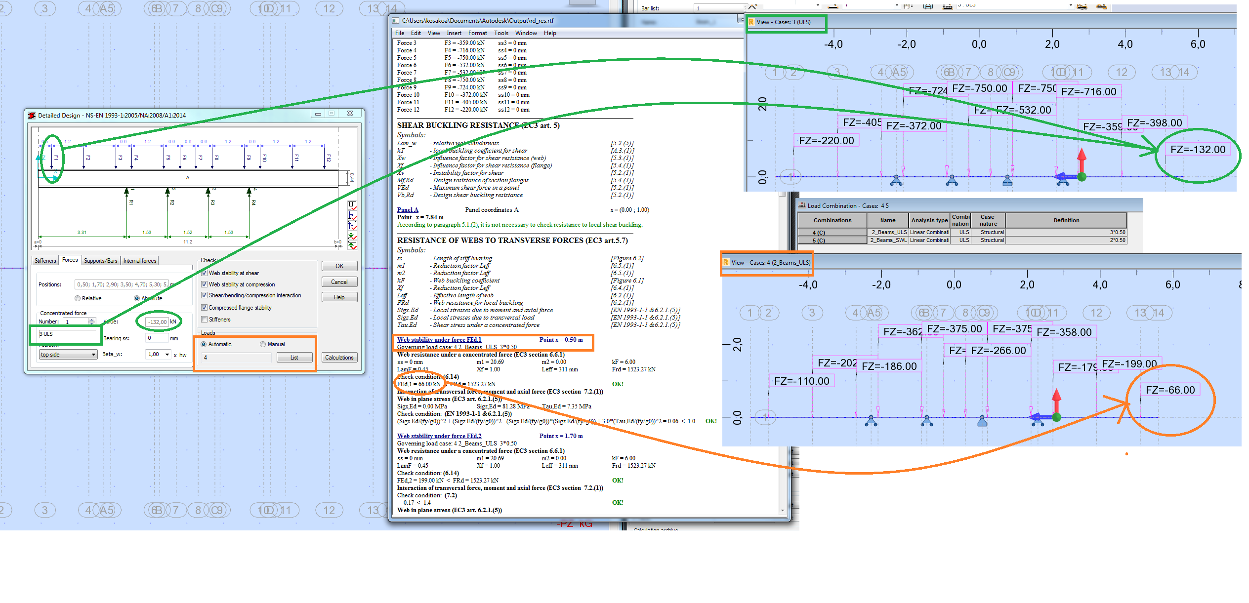 Solved: Steel Design - Incorrect Forces in Detailed (web) design ...