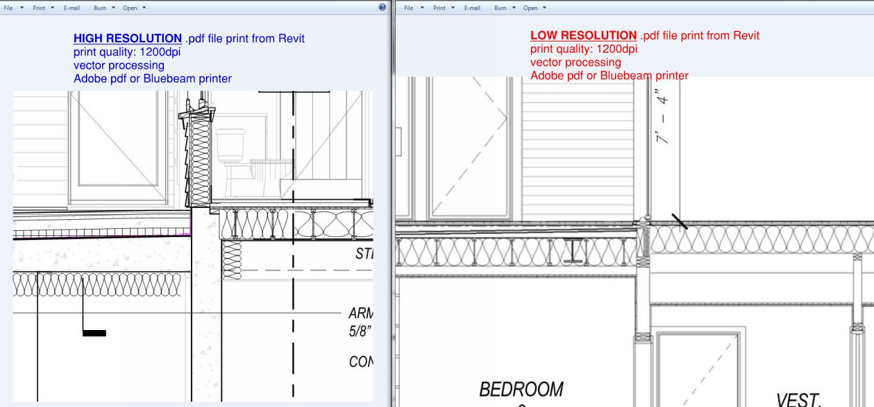 Revit 2017 pdf Printing Problem - low resolution and blurry pdf!!! Help ...