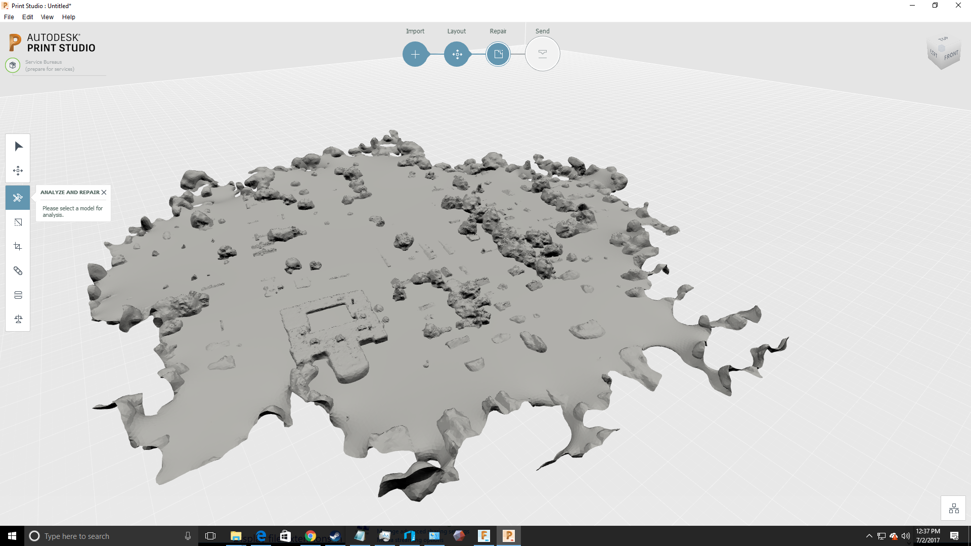 Giving a base to a terrain mesh for 3D printing - Autodesk Community