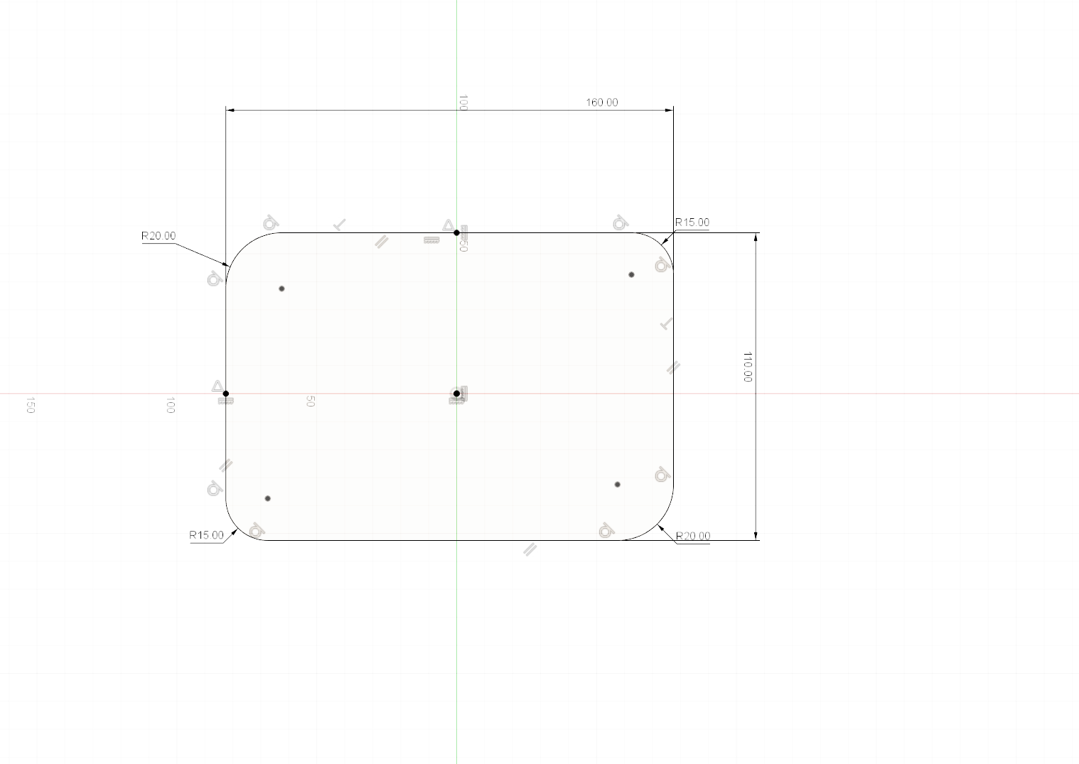 Solved: Fillet in Sketch alters diminsions of rectangle - Autodesk ...