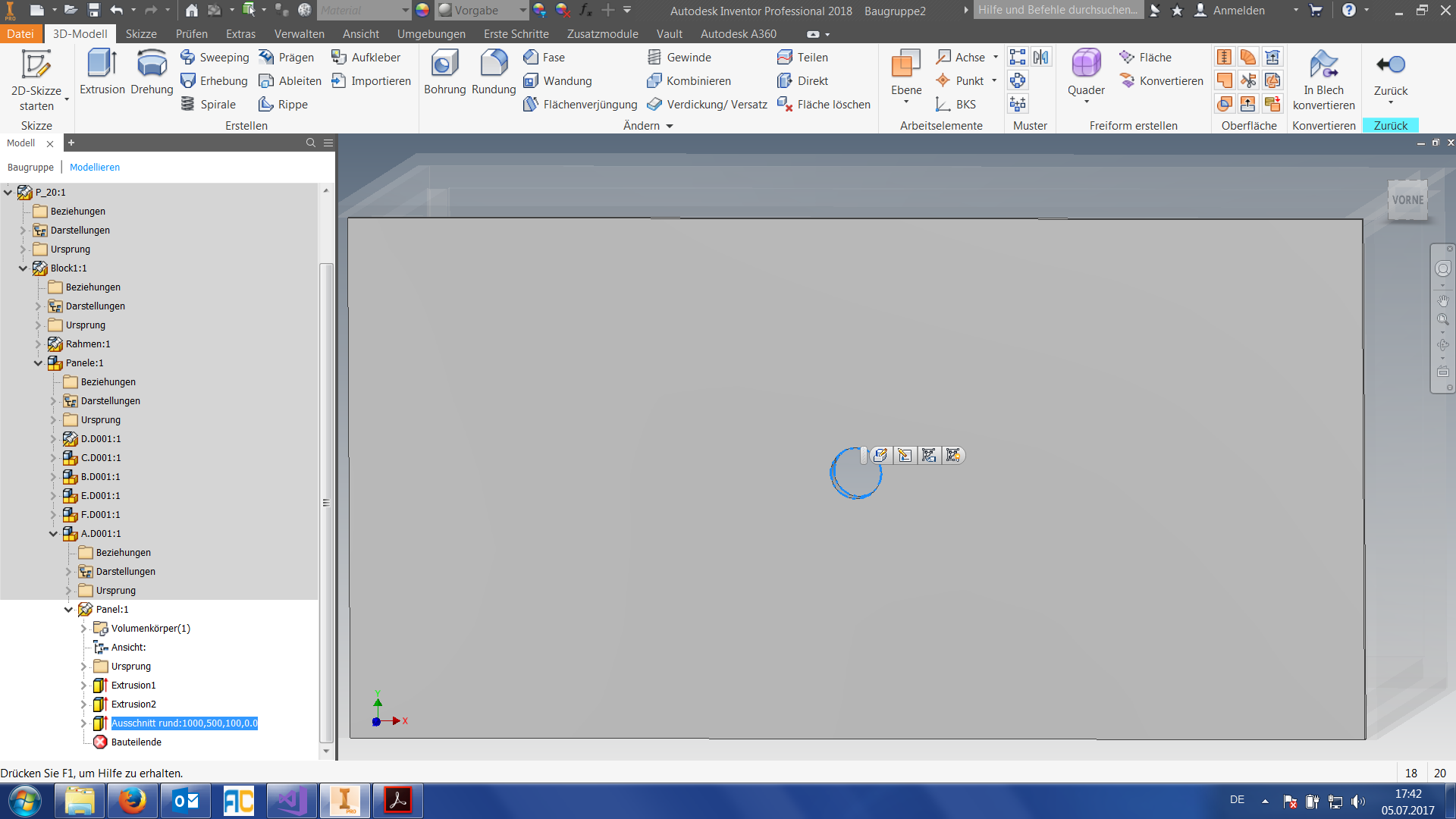 Highlight extrusion of a part embedded in assembly - Autodesk Community