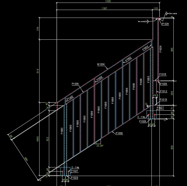 Dimension points for apex intersection of bends in PolyBeams in ...