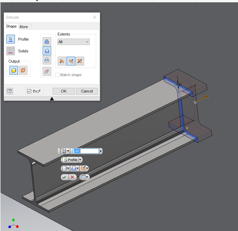 Extrusion cuts with content library profiles - Autodesk Community