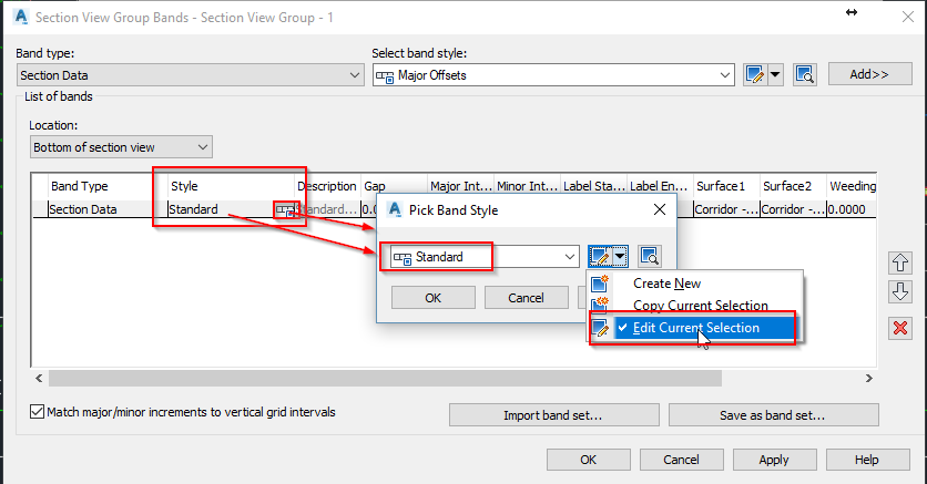 CROSS SECTION BAND TEXT - Autodesk Community