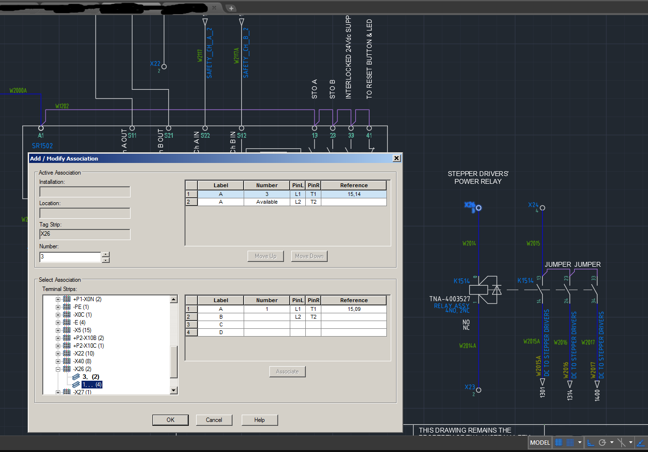 Moving Wires in the Terminal Strip Editor - Autodesk Community
