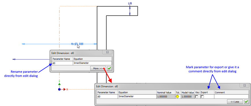 Parameter renaming and management directly from Dimension Input boxes - Autodesk Community
