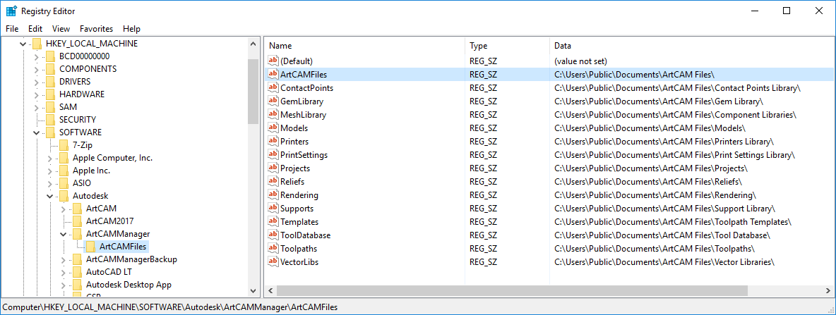 Solved: Change Location of "Artcam Files" Folder? - Autodesk Community