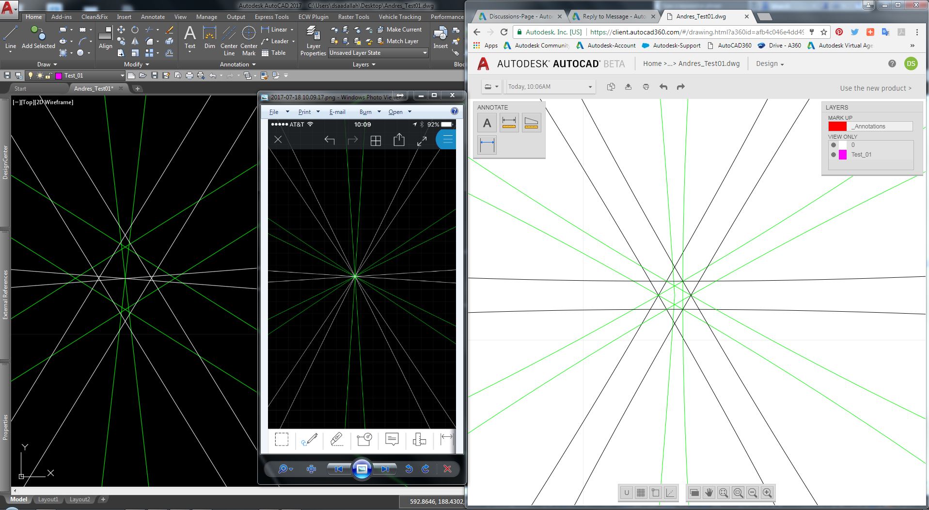 Lack of accuracy when viewing drawings from AutoCad 360 in regular ...