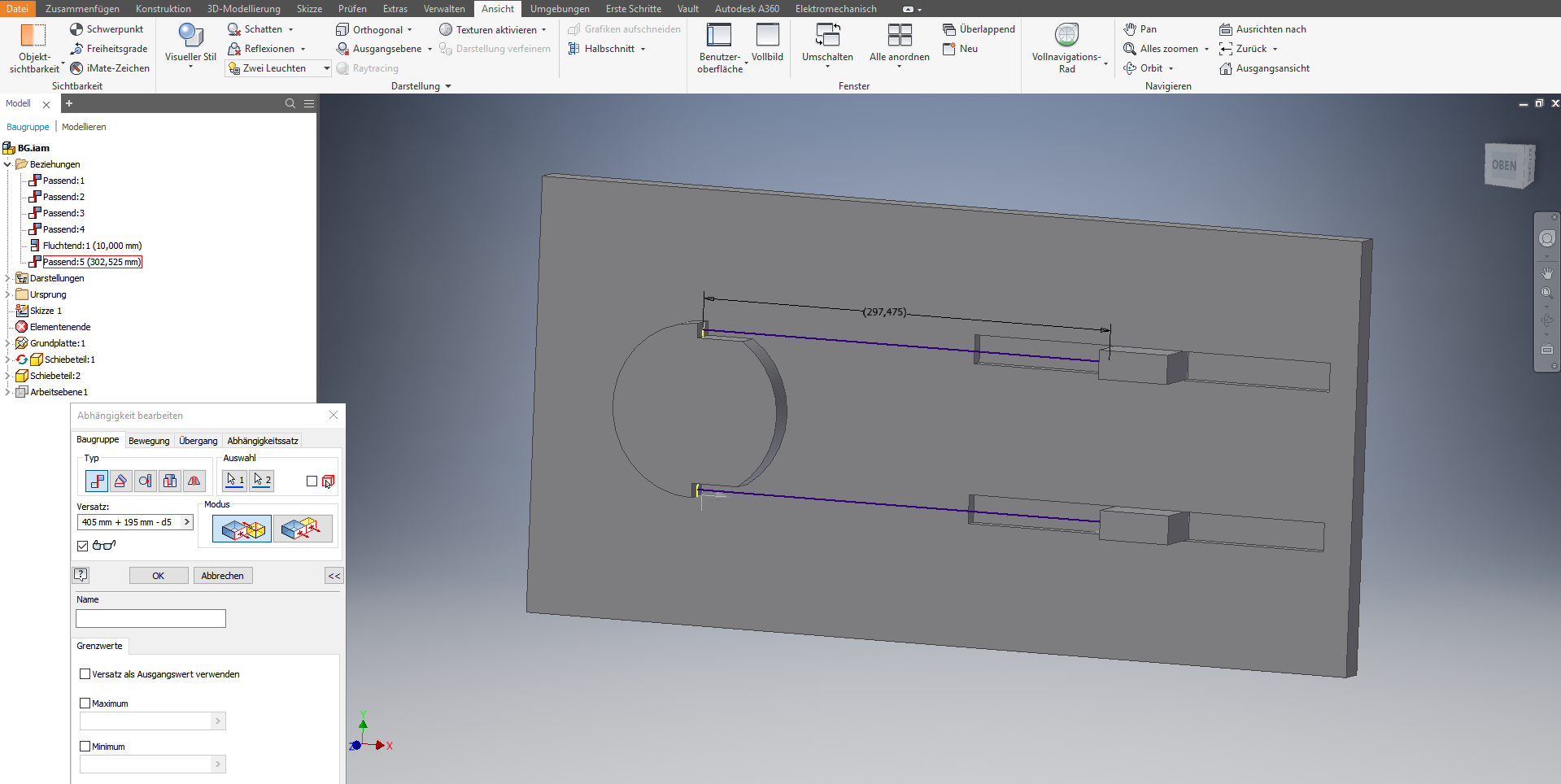 Solved: Drive constraints from dimensions in an assembly - Autodesk Community