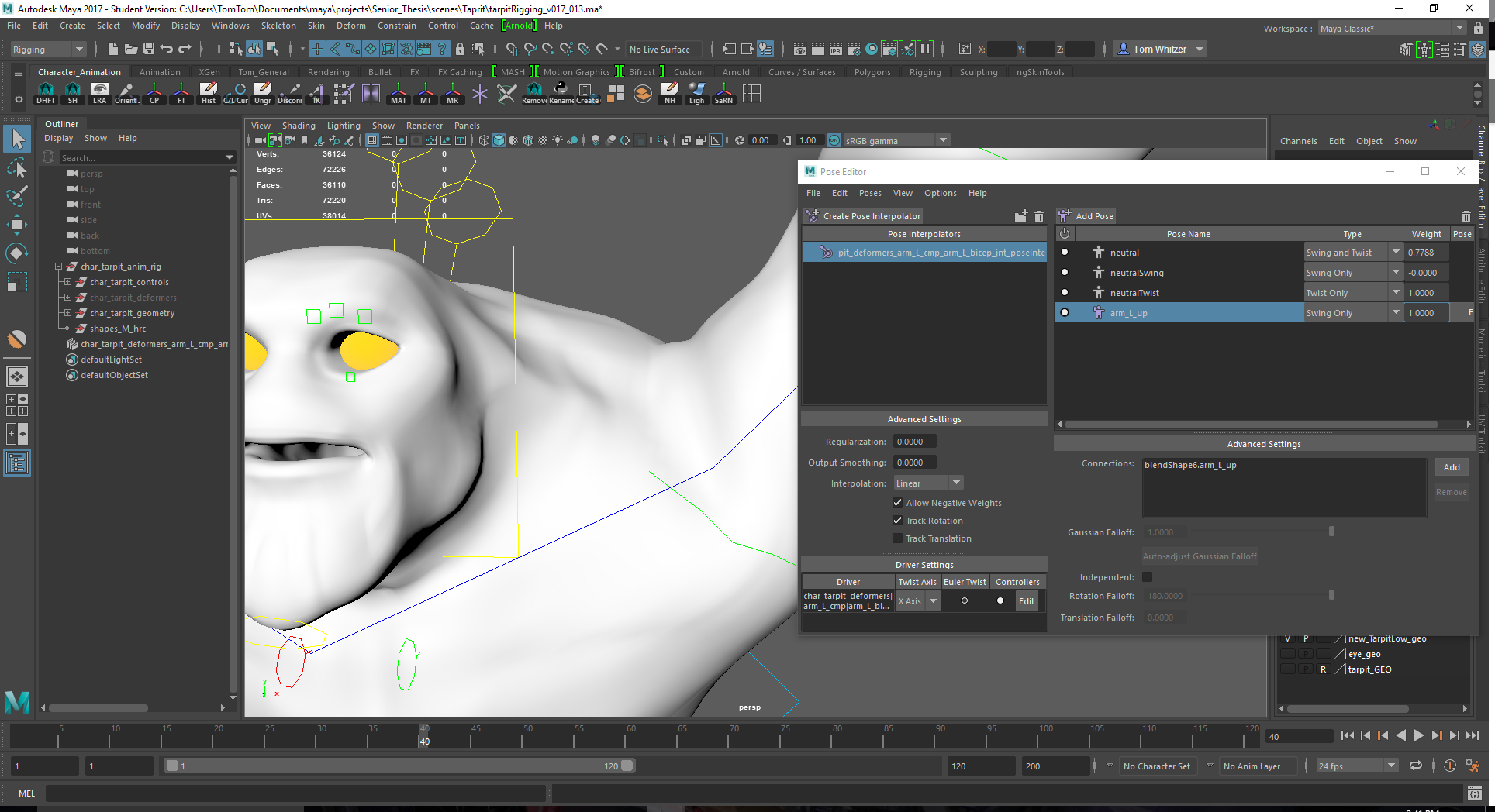 Pose editor creating cavity between shapes - Autodesk Community