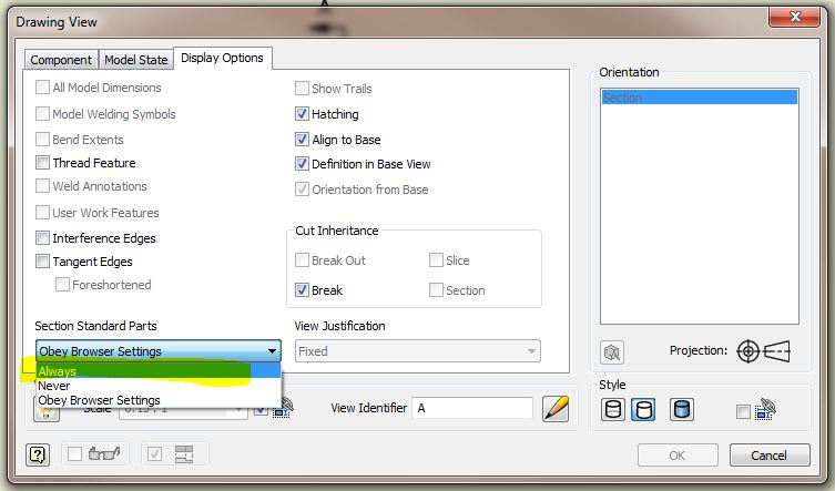incorrect radial section view : section particpation none - Autodesk Community