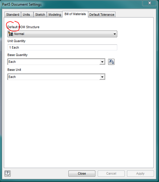 Allow Setting Of Bom Structure From Iproperties Autodesk Community