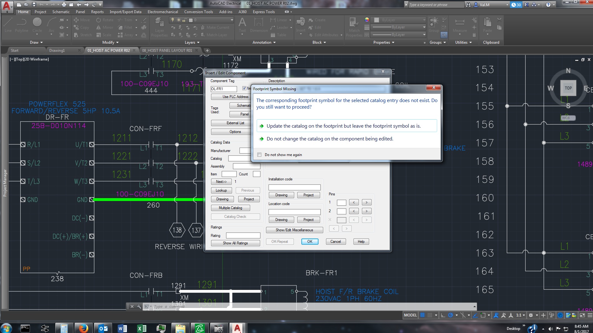 CAN'T CHANGE CATALOG ASSIGNMENT WIHT INSERT/EDIT COMPONENT ...