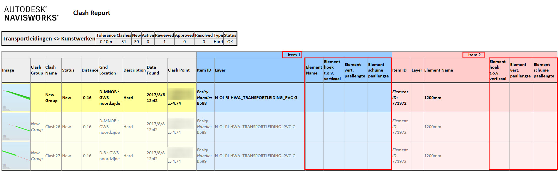 Navisworks Idea: Different clash object properties for Item 1 & 2 - Autodesk Community