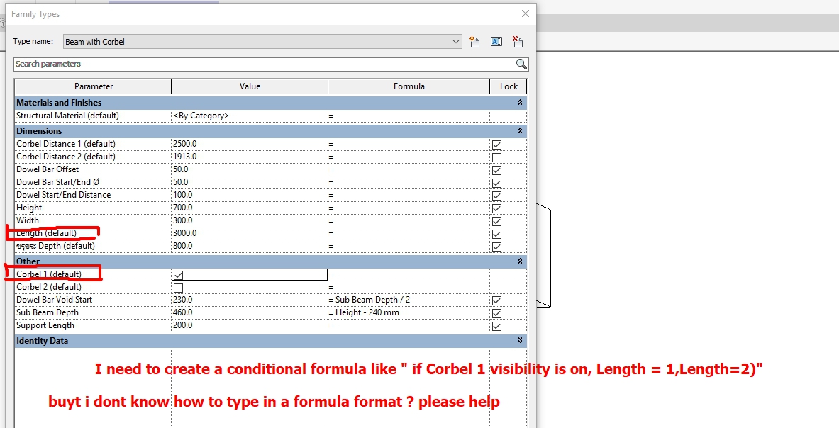 Solved: How to create a formula relating to On/Off Visibility parameter? - Autodesk Community