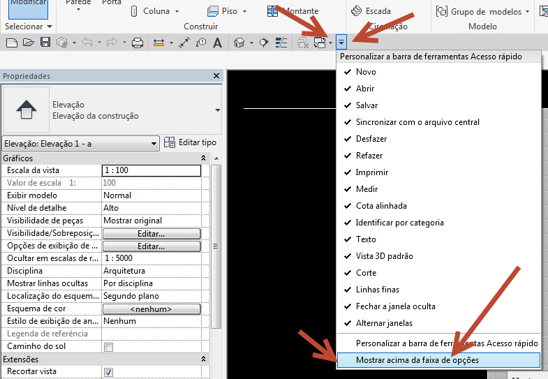 Solucionado: Barra de Ferramenta de Acesso Rápido não aparece acima da ...