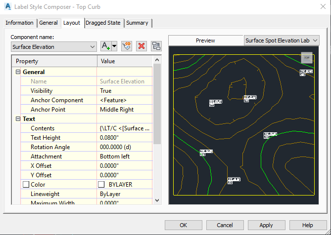 Solved: Surface Elevation Label for Two Points - Autodesk Community
