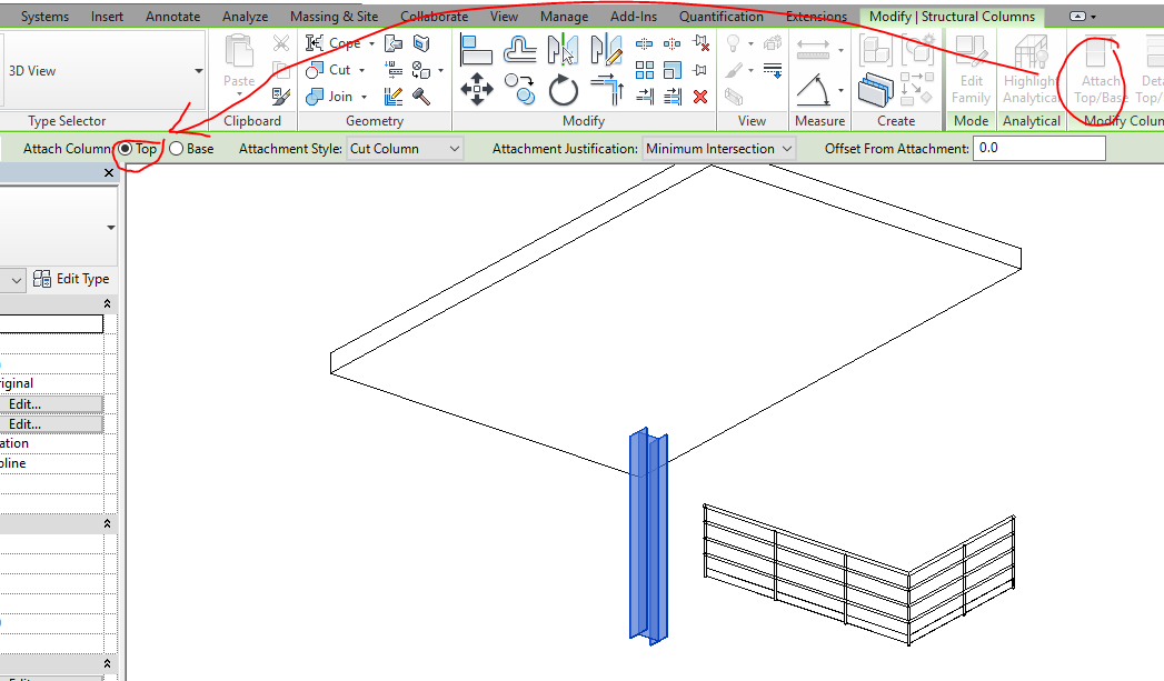 Solved: Column not attaching to roof component - Autodesk Community