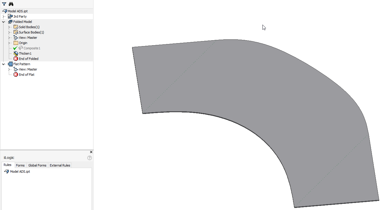 Solved: Creating a flat pattern from a loft - Autodesk Community