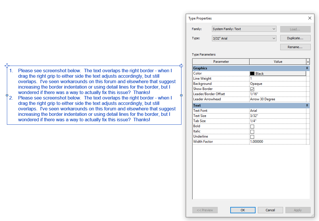 Revit 2016 Text Overlapping Right Border - Autodesk Community
