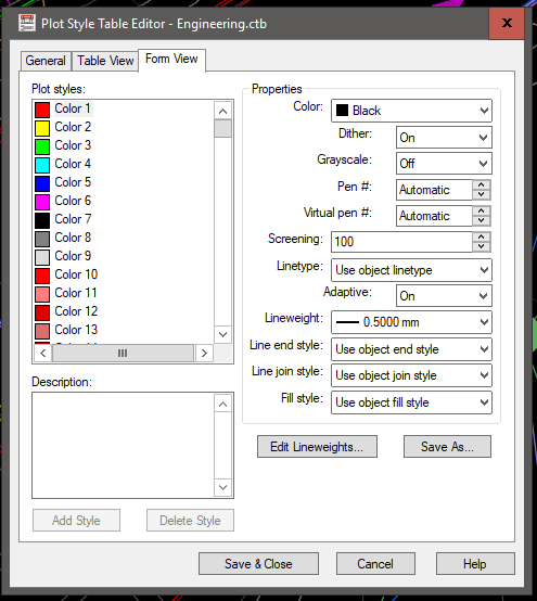 Solved: print preview line colours - Autodesk Community