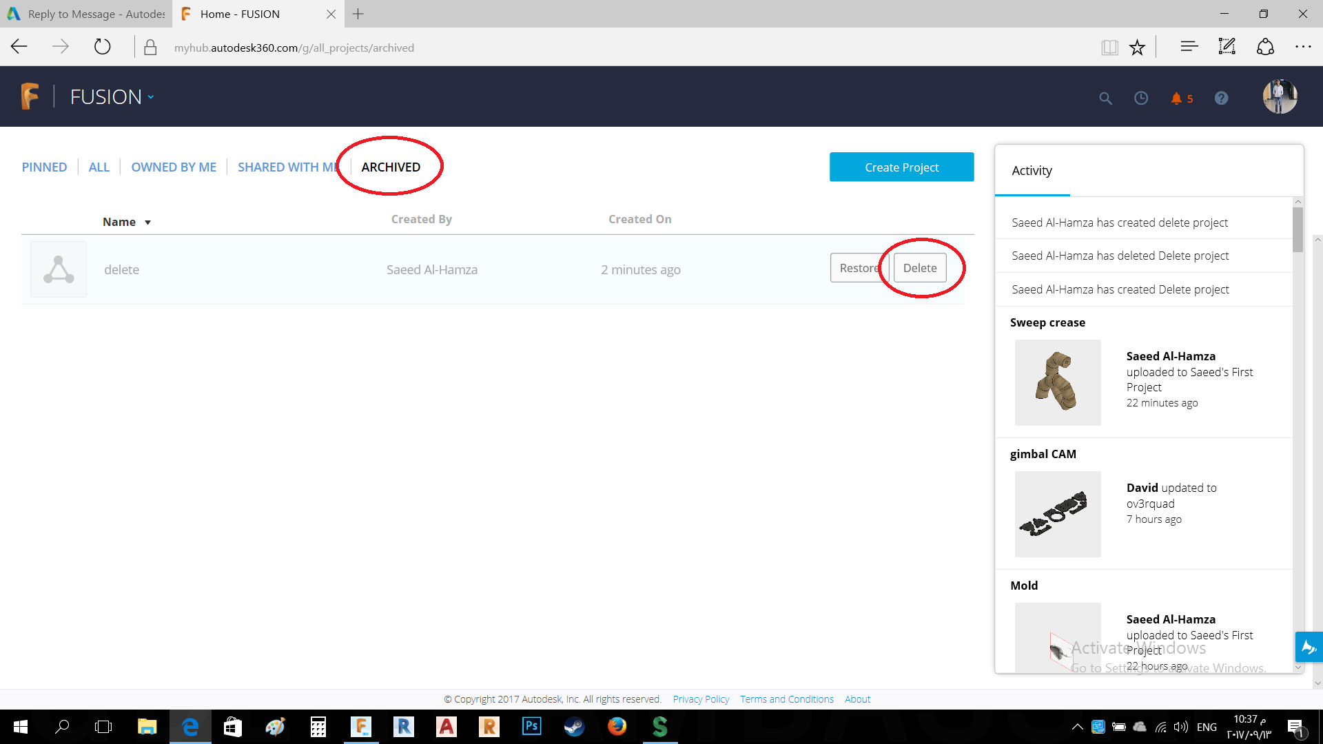 Solved: Delete Projects - Autodesk Community