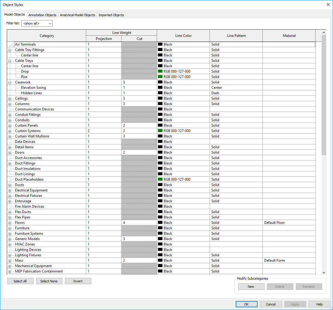 Expand all button for Object Styles Window - Autodesk Community