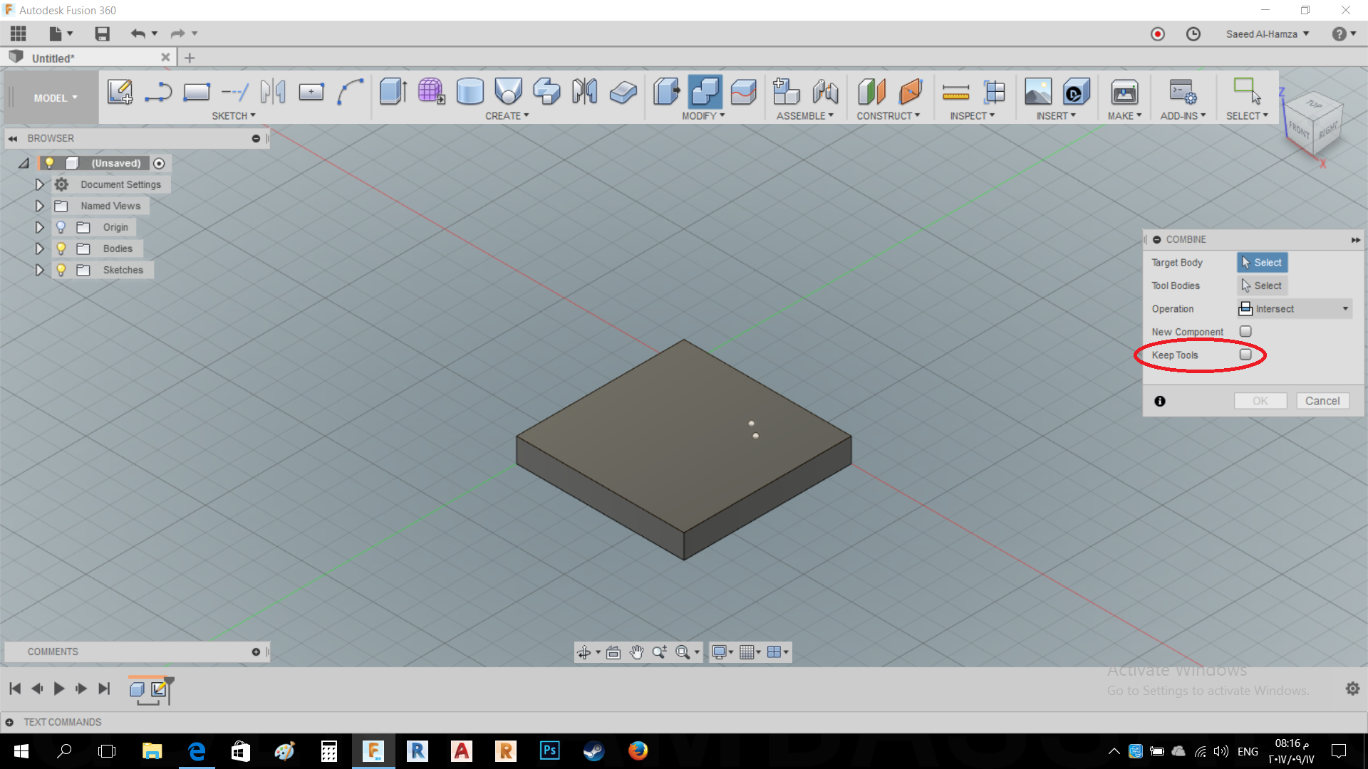 Solved: Extrude Intersect - Question - Autodesk Community