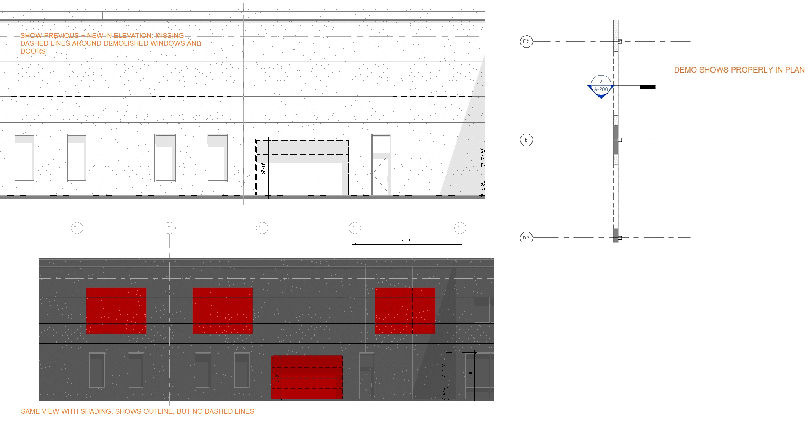 Demolition lines in elevation - Autodesk Community