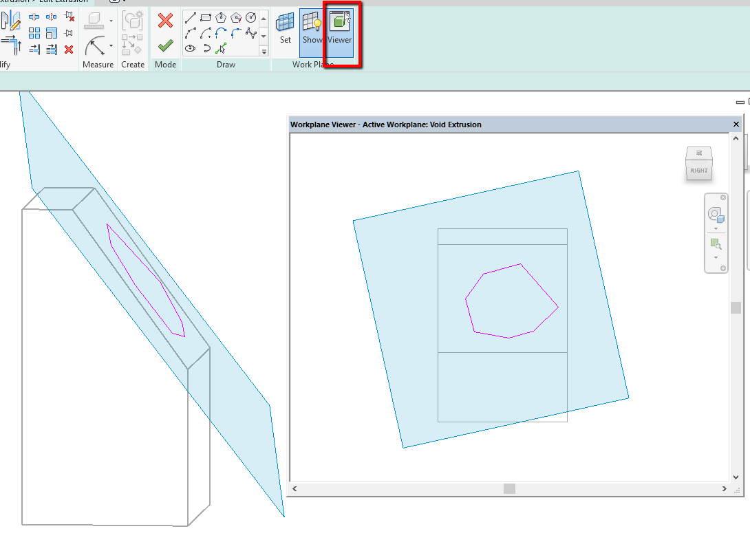 reference (sloped) plane: how to click on it and work on plan view ...