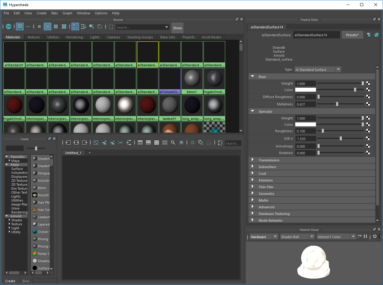 Arnold Materials swatch not showing - Autodesk Community