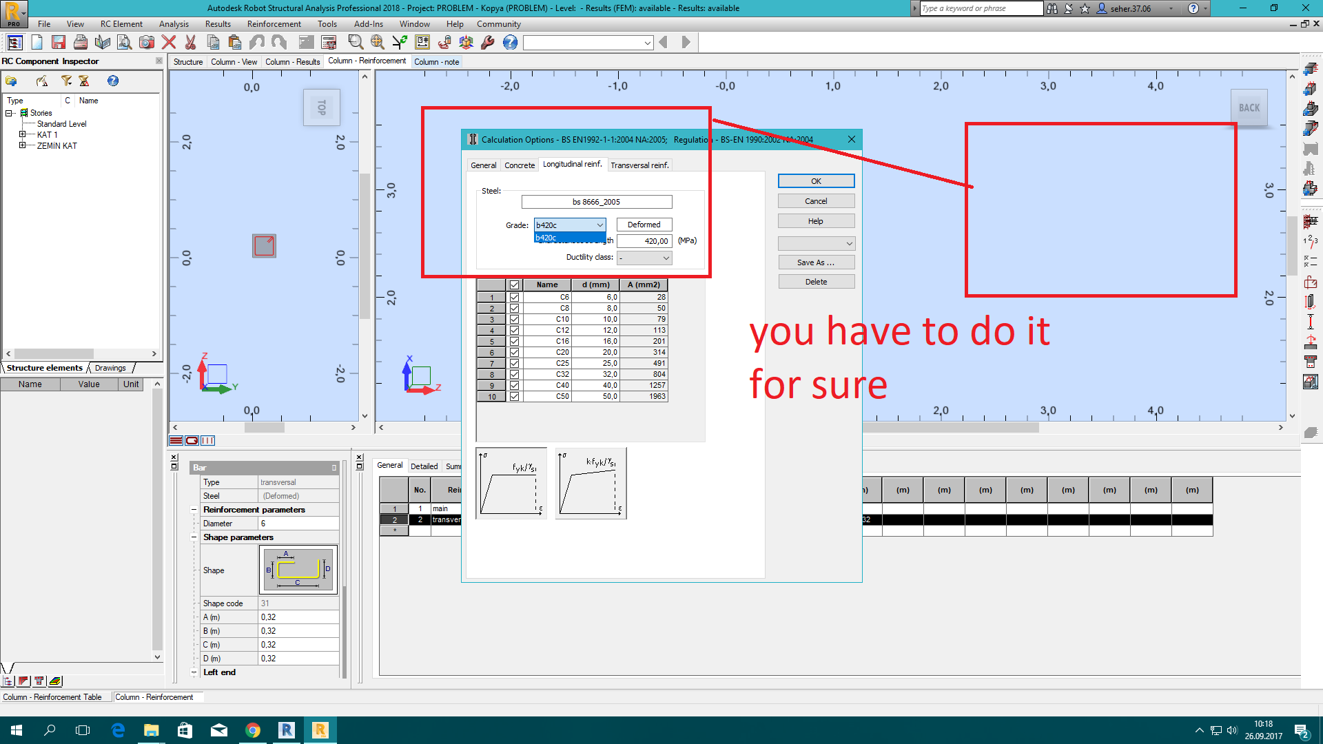 Solved: The main reinforcement is made of plain steel warning - Autodesk Community