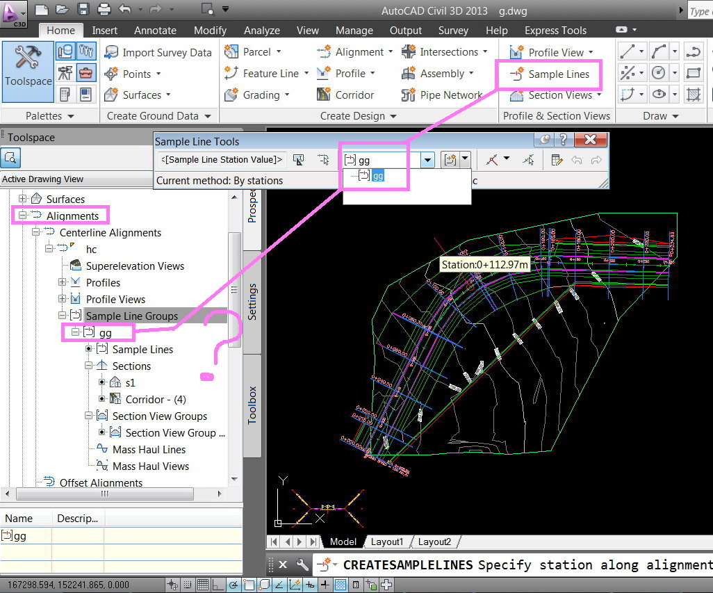 Why the sample lines don’t appear on the prospector? - Autodesk Community