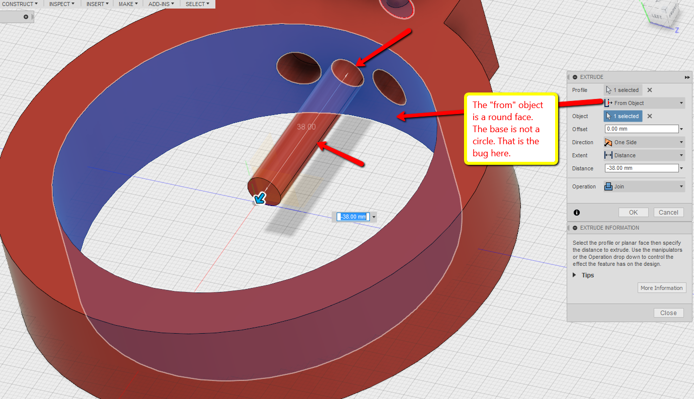 Solved: Unable to select cylinder for inner threads - Autodesk Community