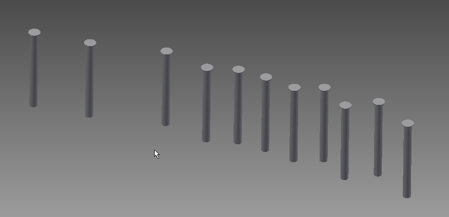 Solved: Constraining multiple cylinders along line - Autodesk Community