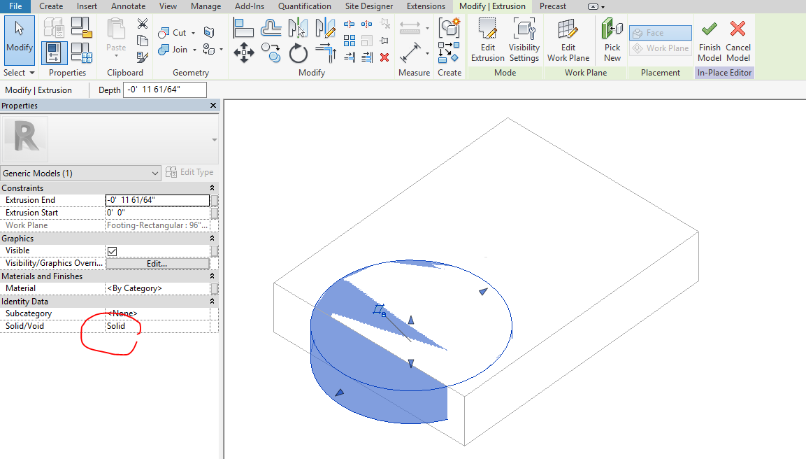 Solved: Cut structural foundation family with void - Autodesk Community