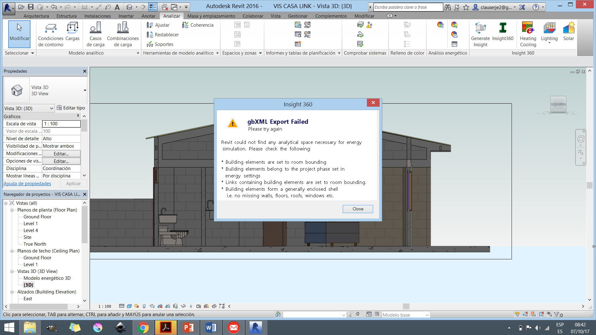 Solucionado: Error en Revit analisis interior - Autodesk Community