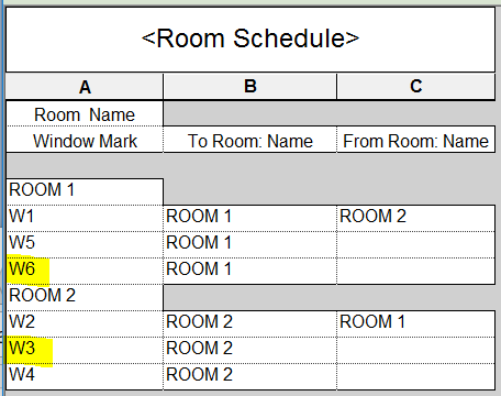 Solved: Window embedded in room schedule, assigning to exterior room ...