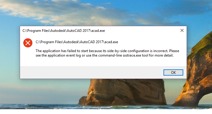 autocad fatal error unhandled e0434352h exception at 74B828f2h ...