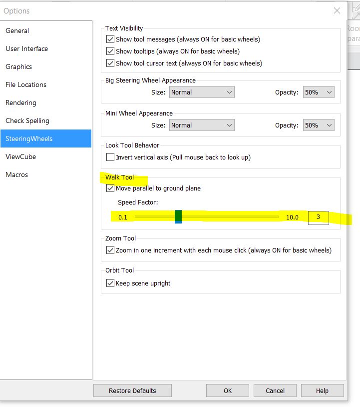 Solved: Walk Speed - using the + to increase speed - Autodesk Community