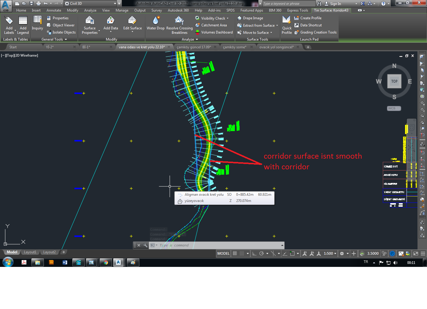 Solved: Corridor surface isn't smooth with corridor - Autodesk Community