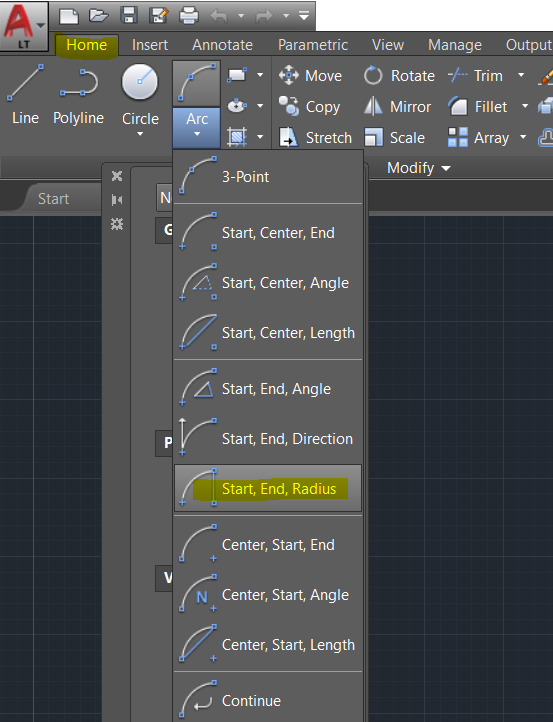 Solved: drawing an arc - Autodesk Community