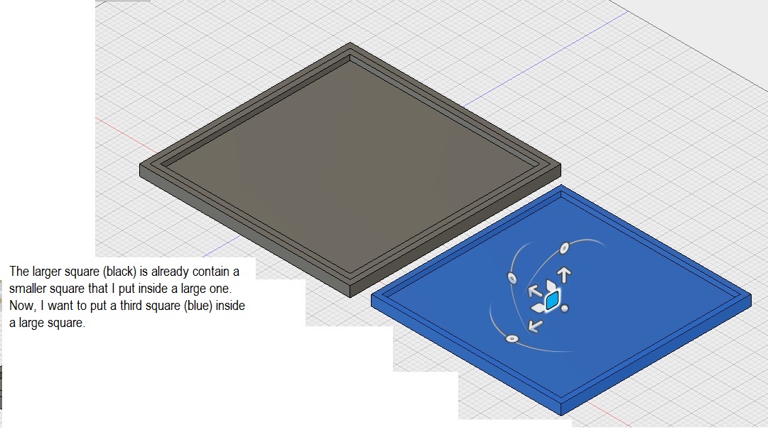 Solved: How to put a smaller 3-D square inside a larger 3-D square ...
